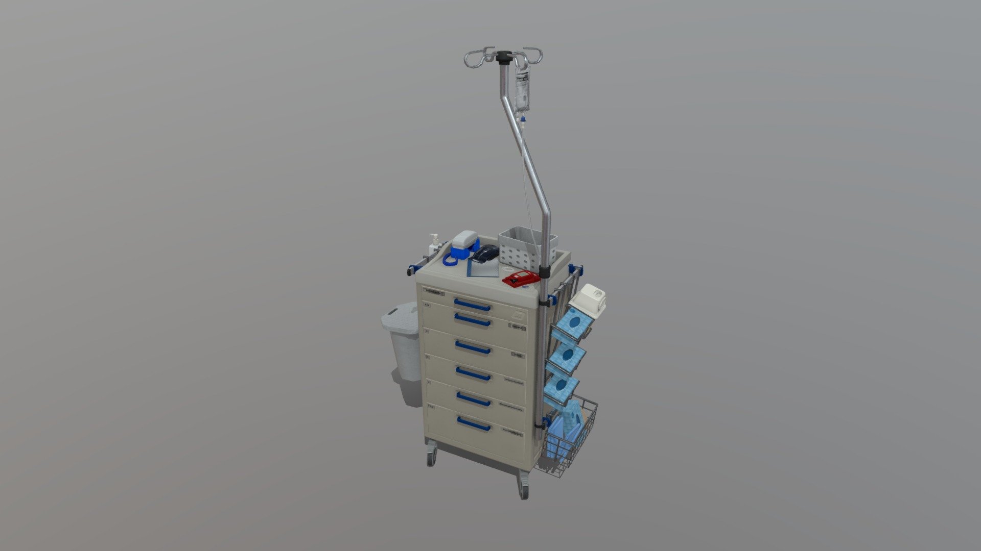 Crash Cart - 3D model by JamieNooten [fd7b170] - Sketchfab