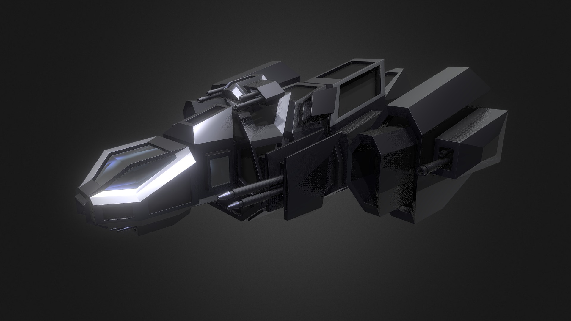 SpaceShip - Medium Fighter - Download Free 3D model by Wawann [fd7d13e ...