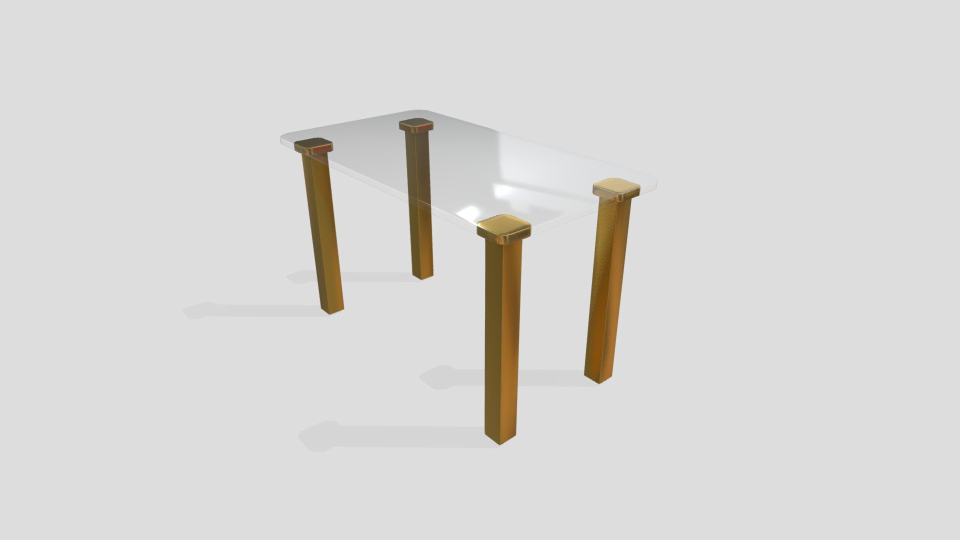 Simple Glass Table - 3D model by FahadAhmad0760 [fd87016] - Sketchfab