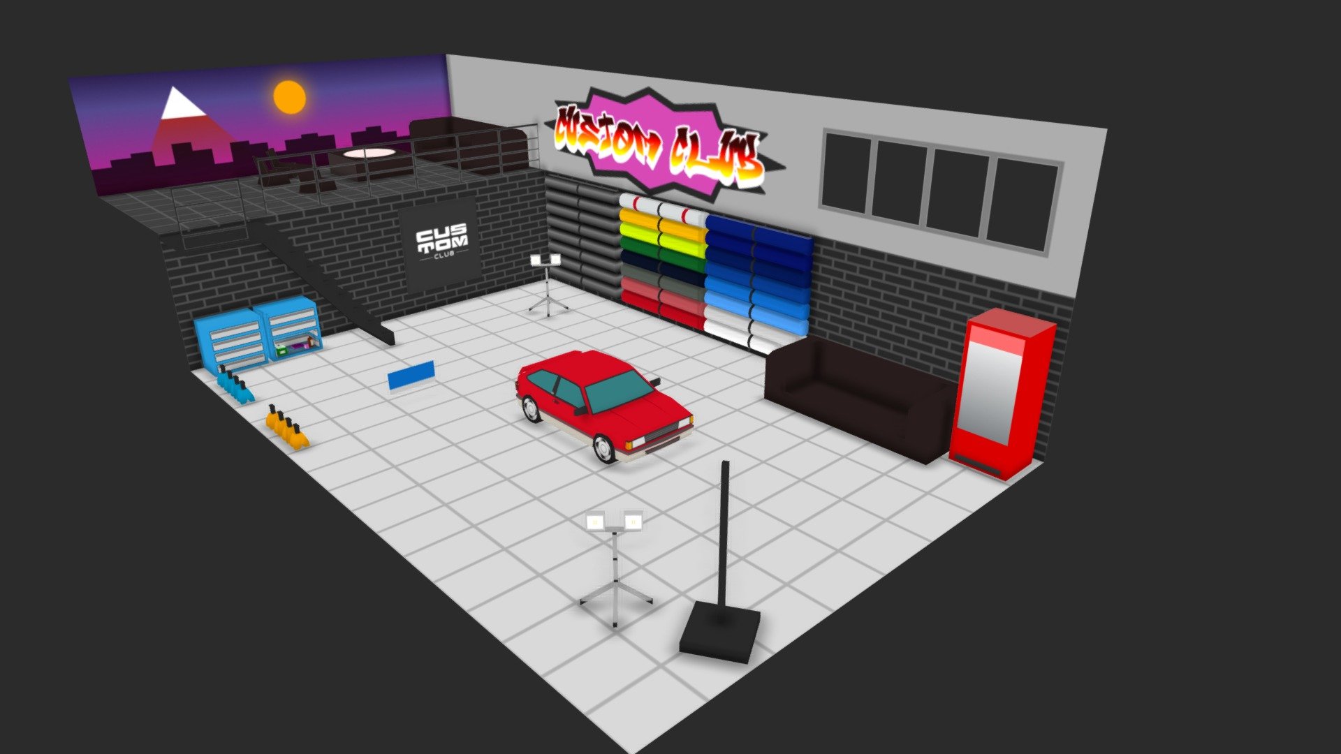 Custom Club Garage - 3D model by jotafritz [fd89412] - Sketchfab
