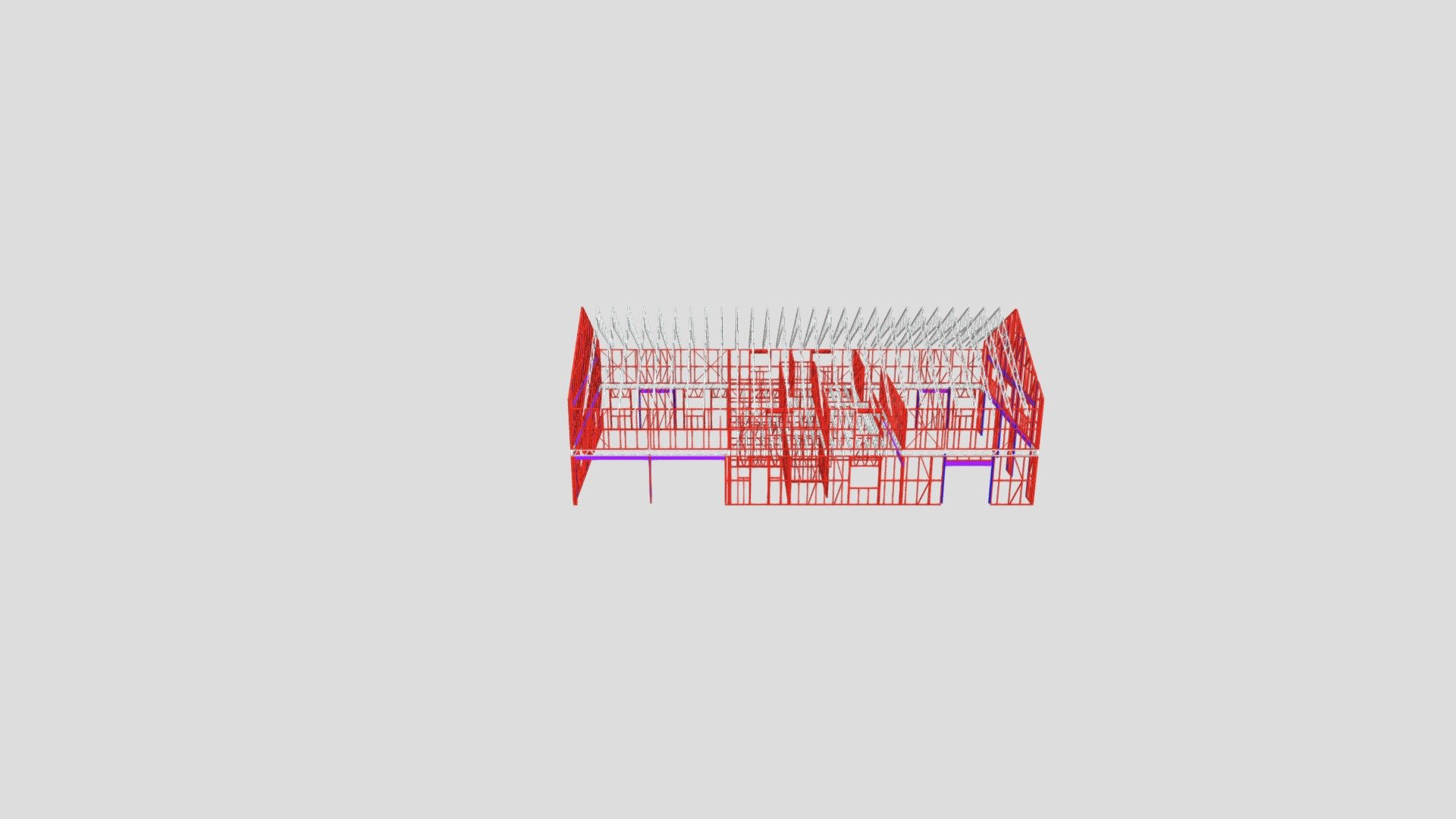 Scissor truss Framecad - 3D model by Eastern State Framing- Jenson ...