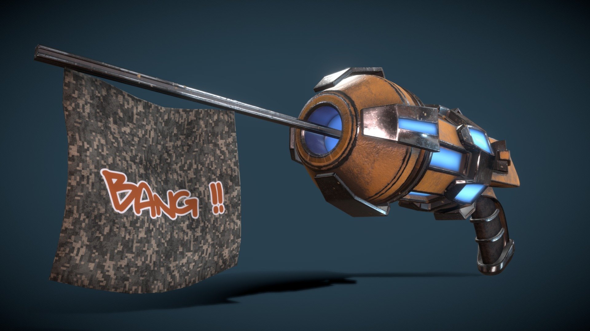 Flag Gun - 3D model by Luis.A.Pulido [fd929d6] - Sketchfab