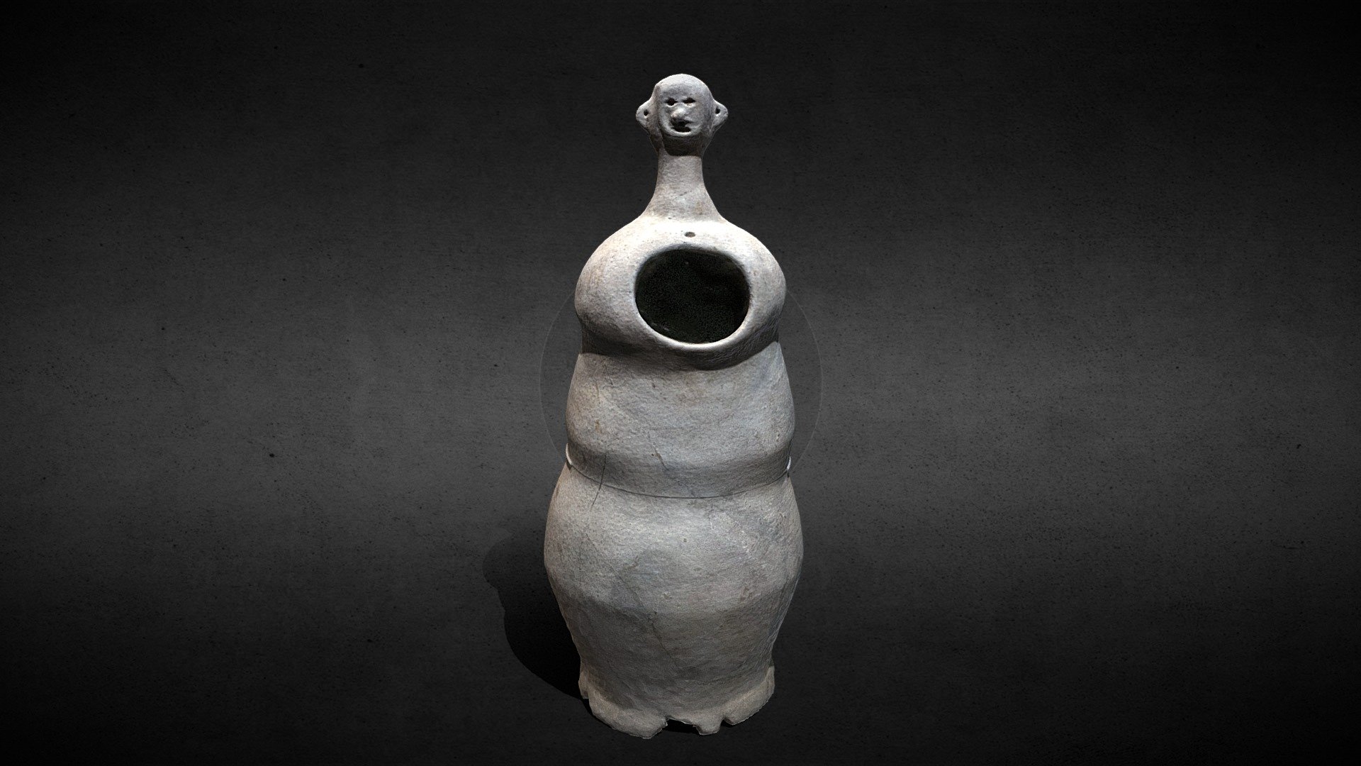 Potterv Bottle with Human Head Design - 3D model by Tigershill ...