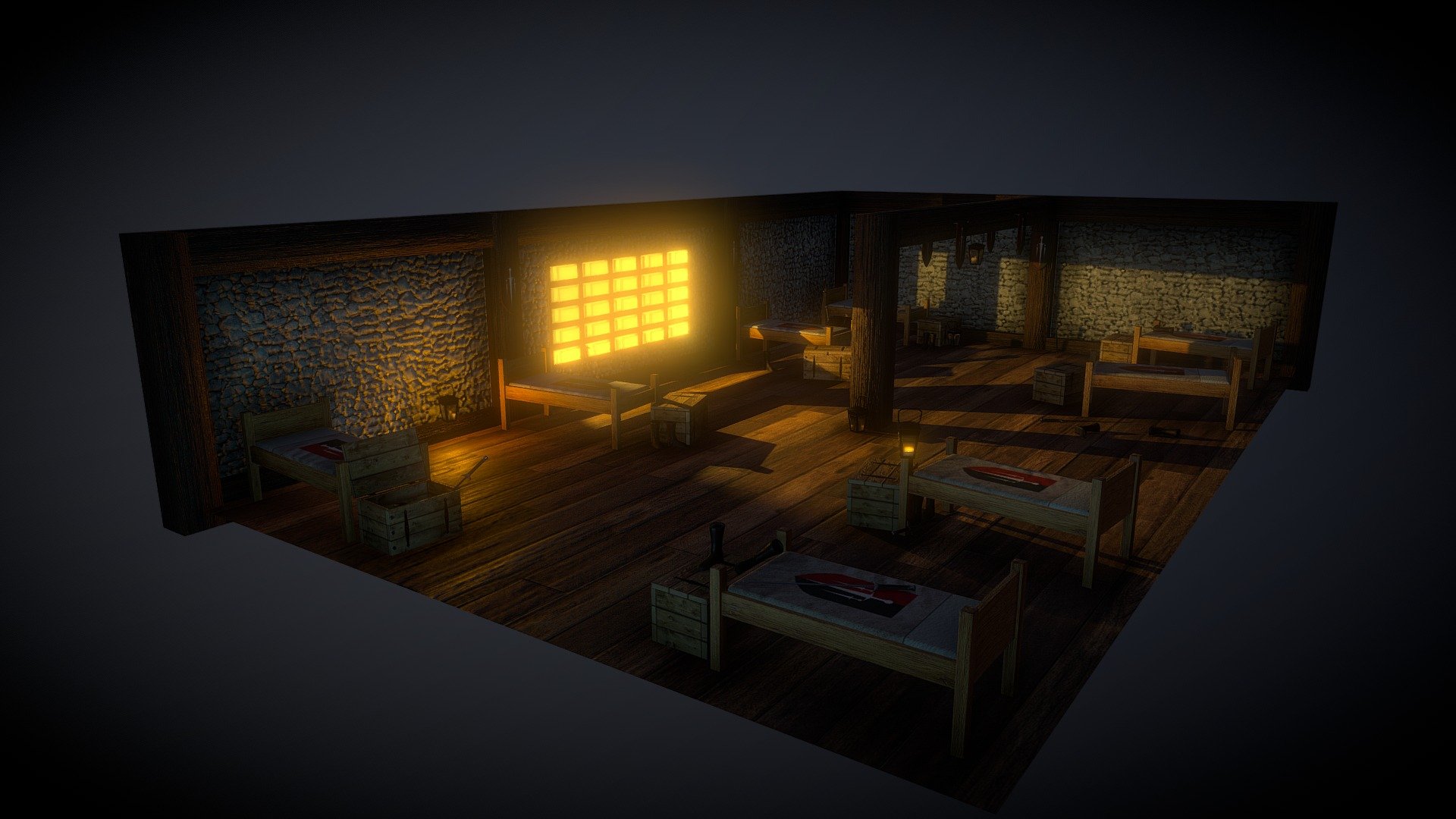 Medieval Barracks Scene - 3D model by Jason Varley (@jason.varley ...