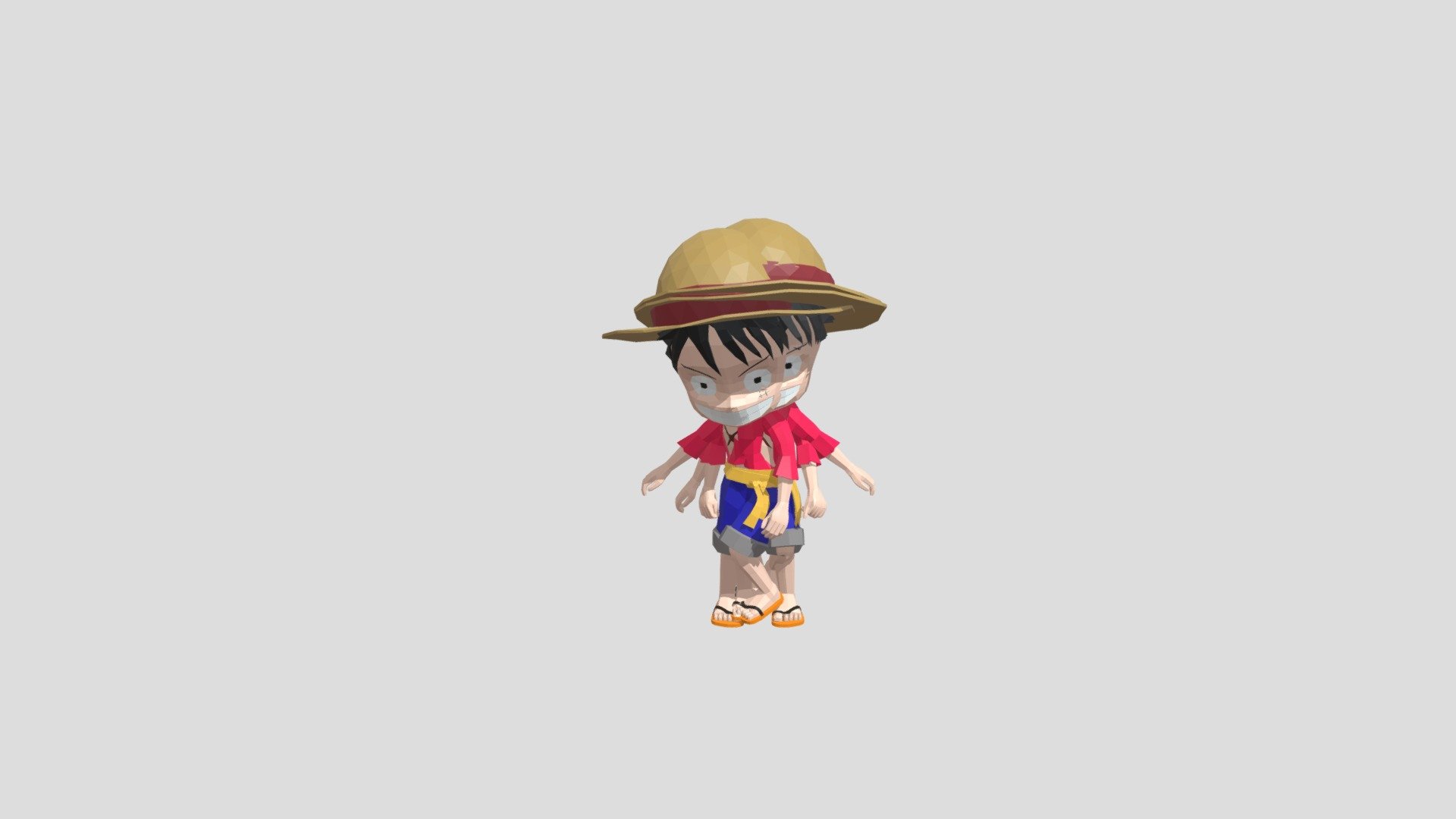 Bits One Piece - Luffy - 3D model by Katang_SAH [fd9922b] - Sketchfab