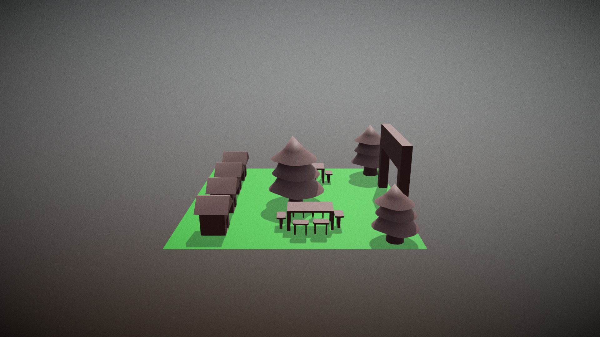 Tiny House Community - Final - 3D model by rxluo [fd9c9f9] - Sketchfab