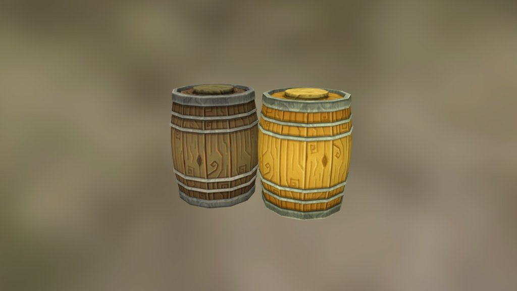 Hand Painted Barrels - 3D model by MAR-3D [fd9cf4a] - Sketchfab