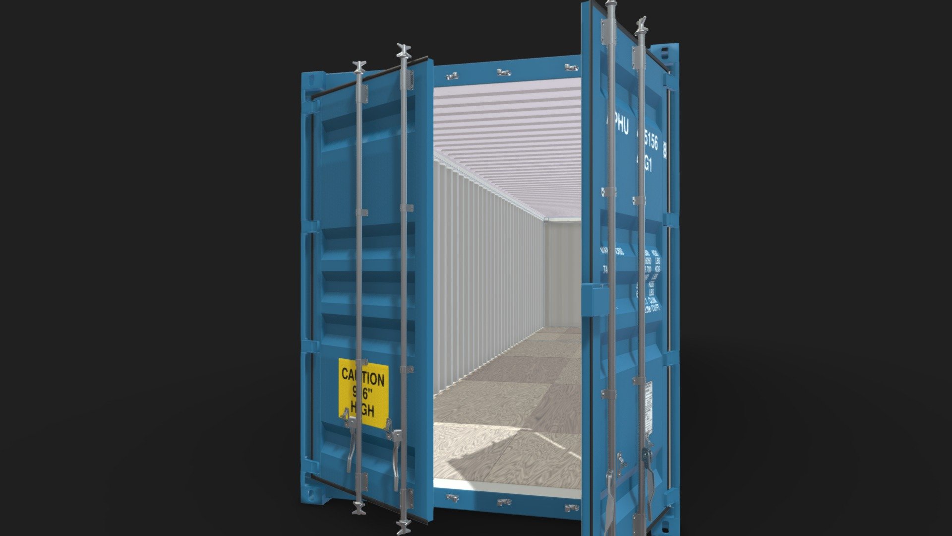 Intermodal Container 40ft High Cube - 3D model by -eml- (@emarchenal ...