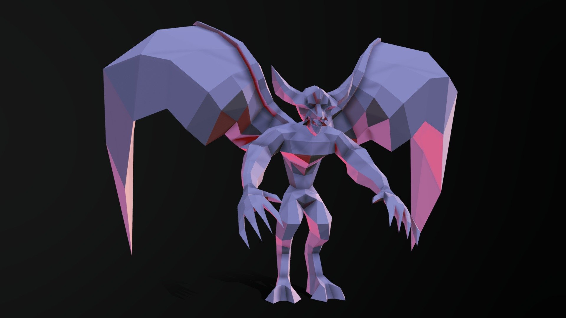 Low Poly Gargoyle - 3D model by Mesh-Base [fda1997] - Sketchfab