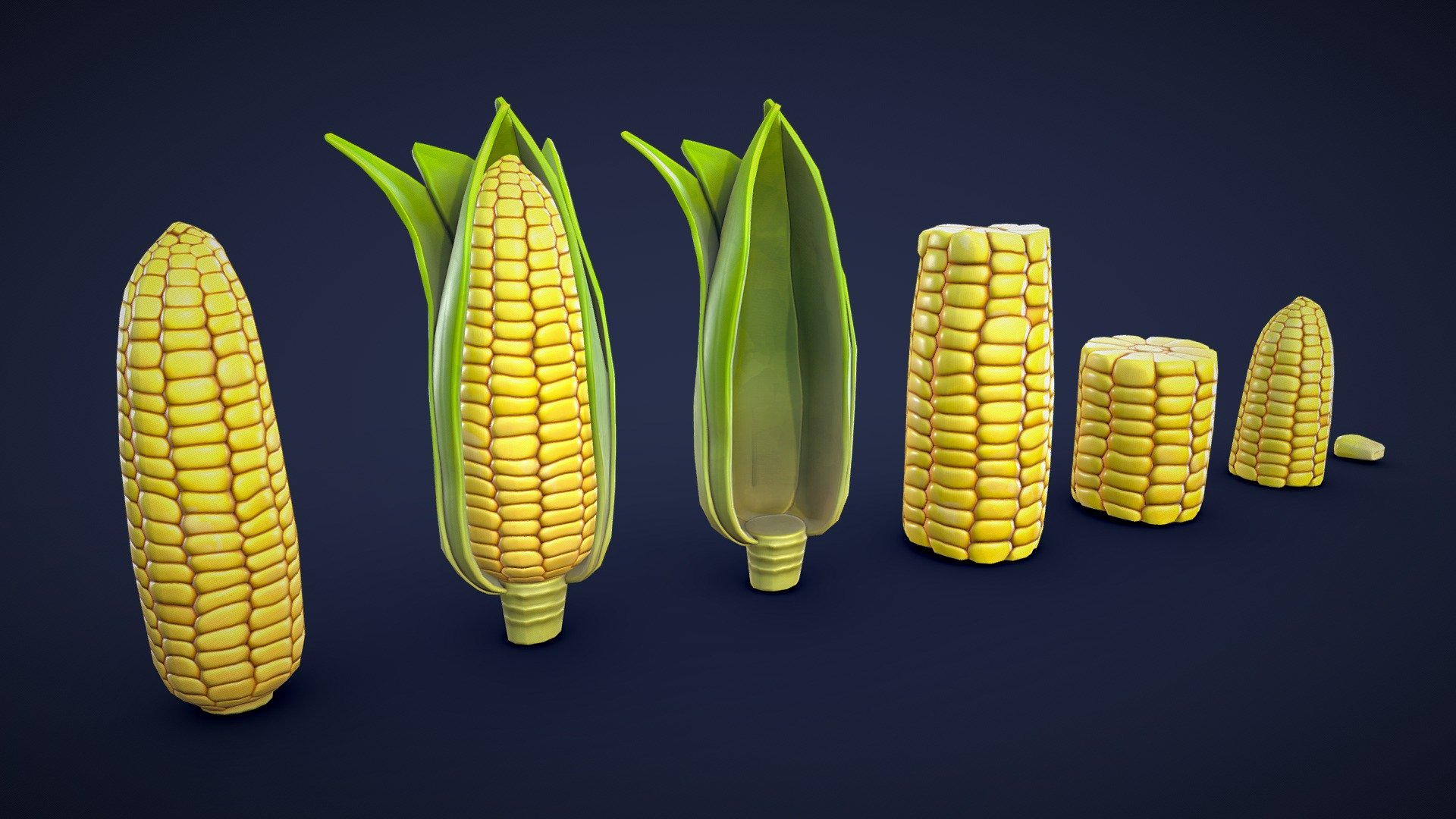Stylized Corn - Low Poly - Buy Royalty Free 3D model by LarkArt Store ...