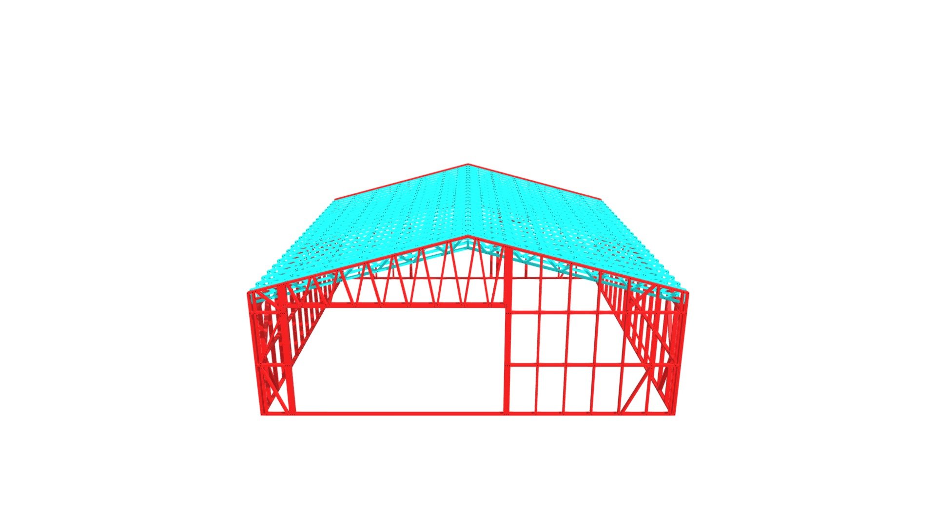 9m x 9m Garage Shed - Download Free 3D model by Steel Frames Direct ...