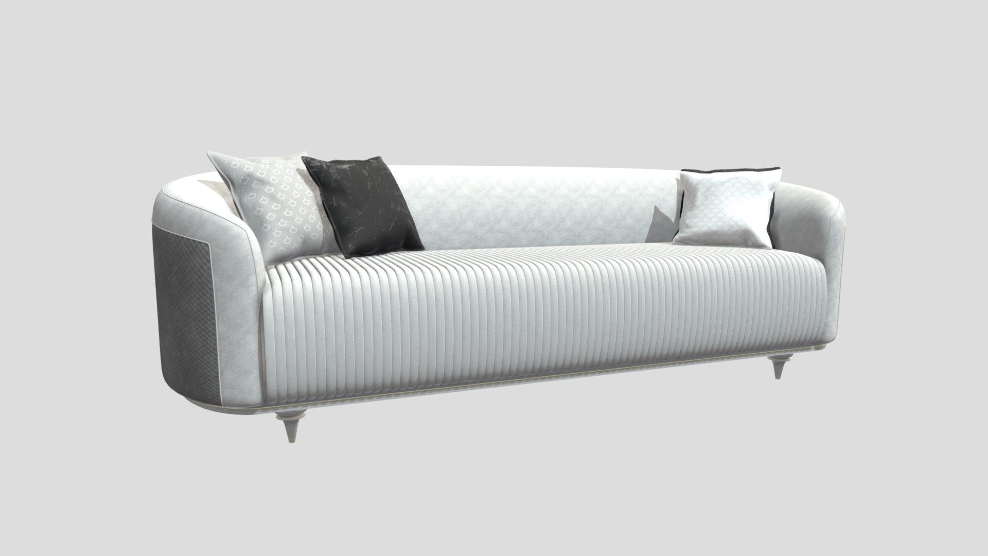Arya Gold Sofa - Download Free 3D model by nghihuutr [fda8c64] - Sketchfab
