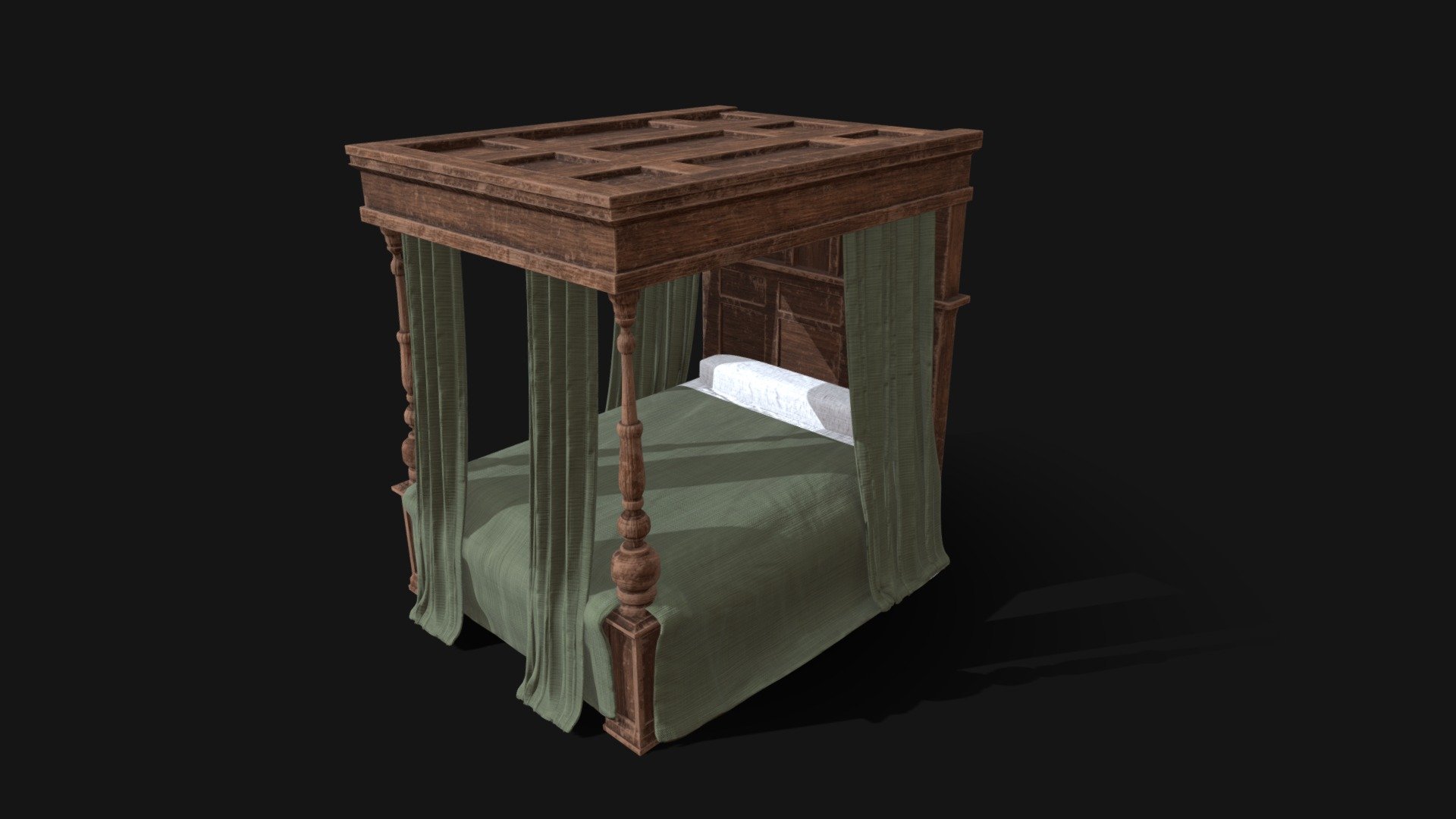 Medieval Bed - Buy Royalty Free 3D model by Carlos Carpetudo ...