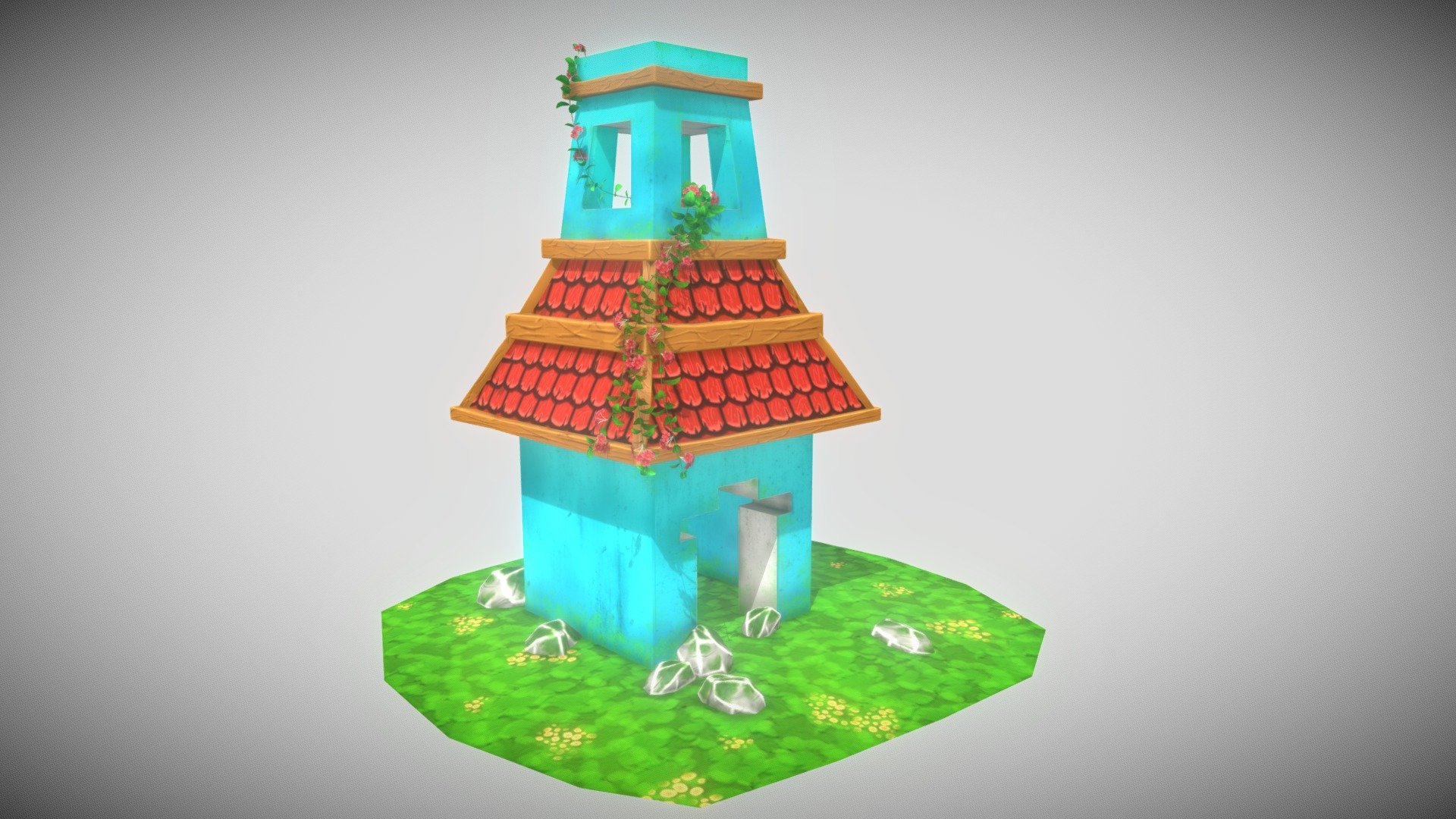 Low Poly Hand Painted Stylized Hut - Download Free 3D model by Satendra ...
