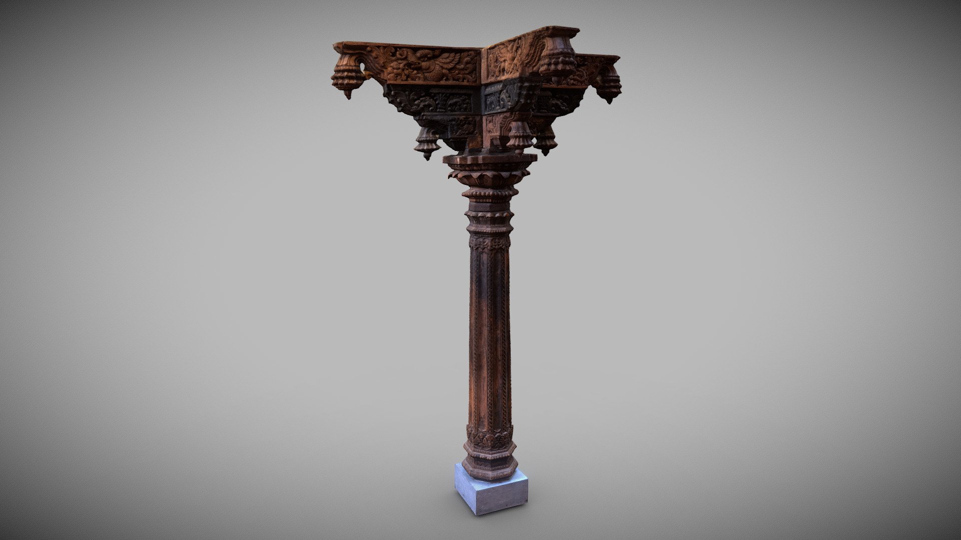 Temple pillars from Kerala - Buy Royalty Free 3D model by Geoffrey ...