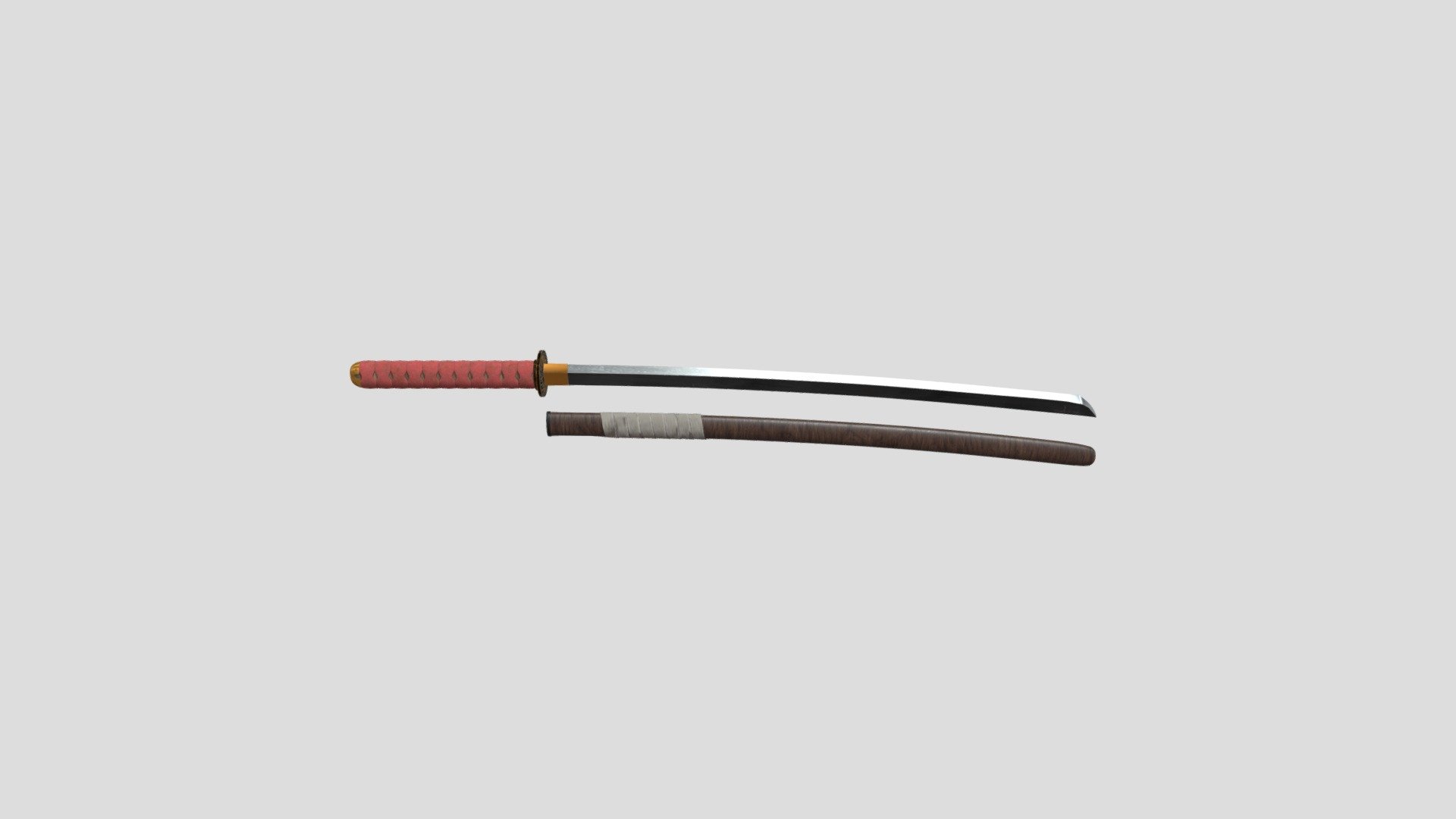 Realistic Katana - 3D model by Michael Sebastian (@michaelsebastian ...