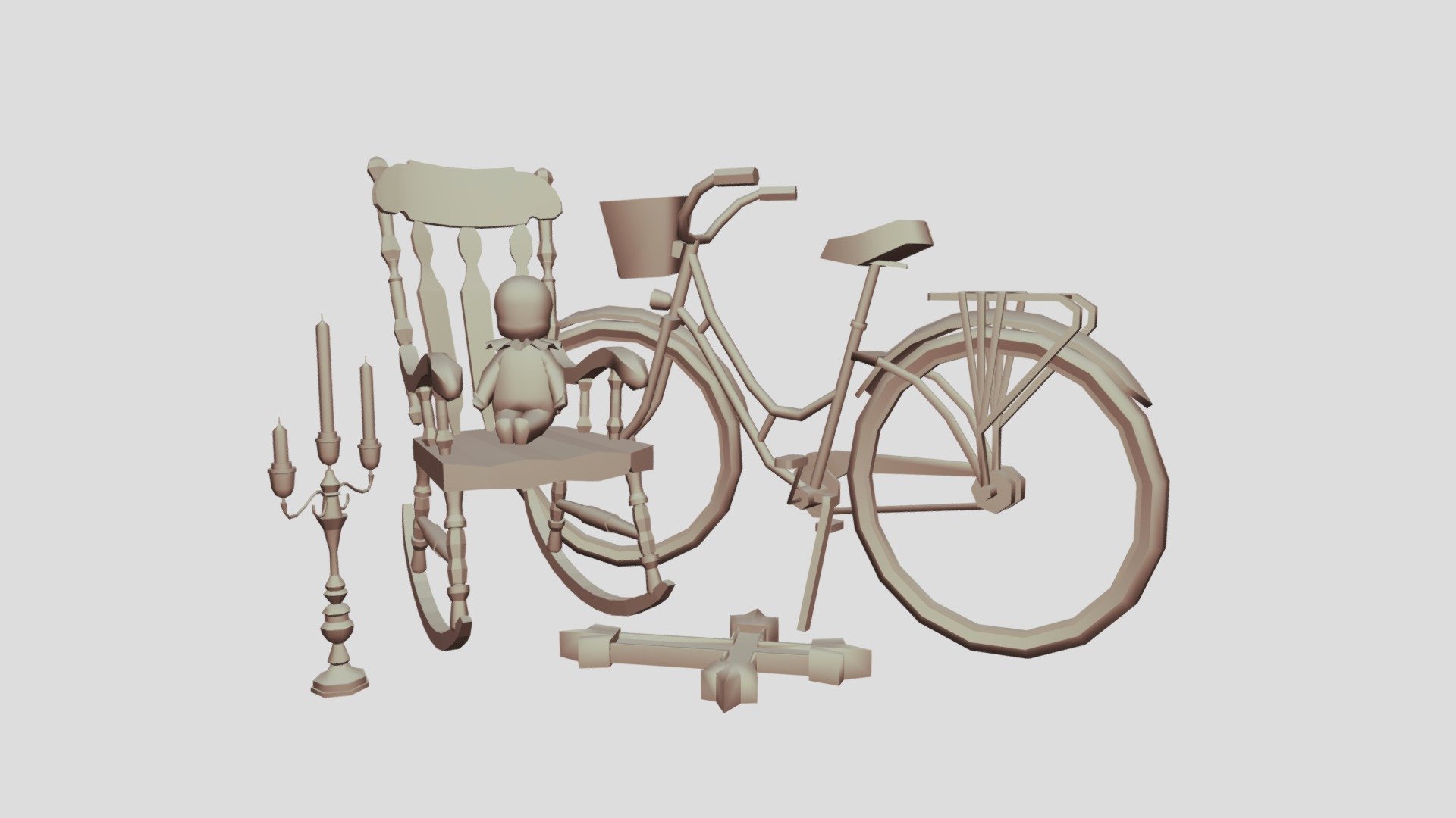 Grandma's House - 5 Modeled Props - 3D model by Ines_tr [fdb7960 ...