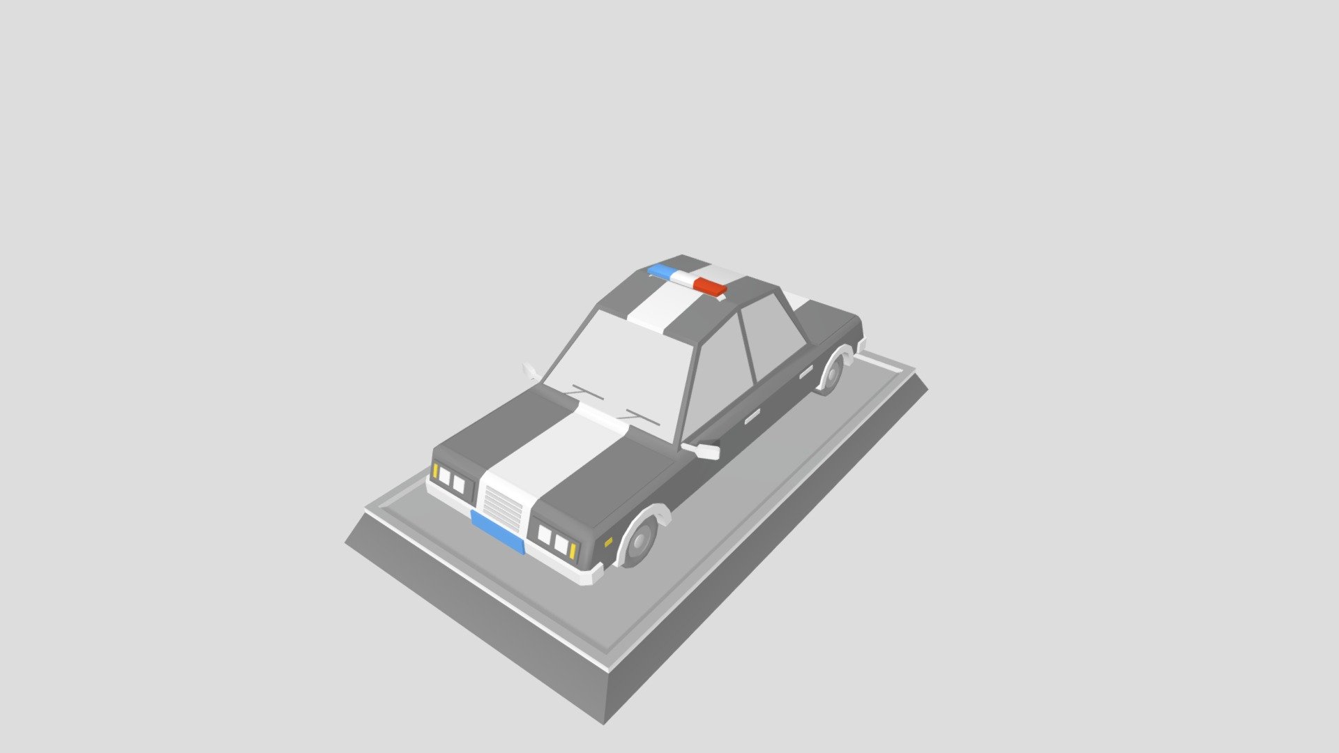 Low Poly Police Car - 3D model by ruslanmikaielian [fdbc505] - Sketchfab
