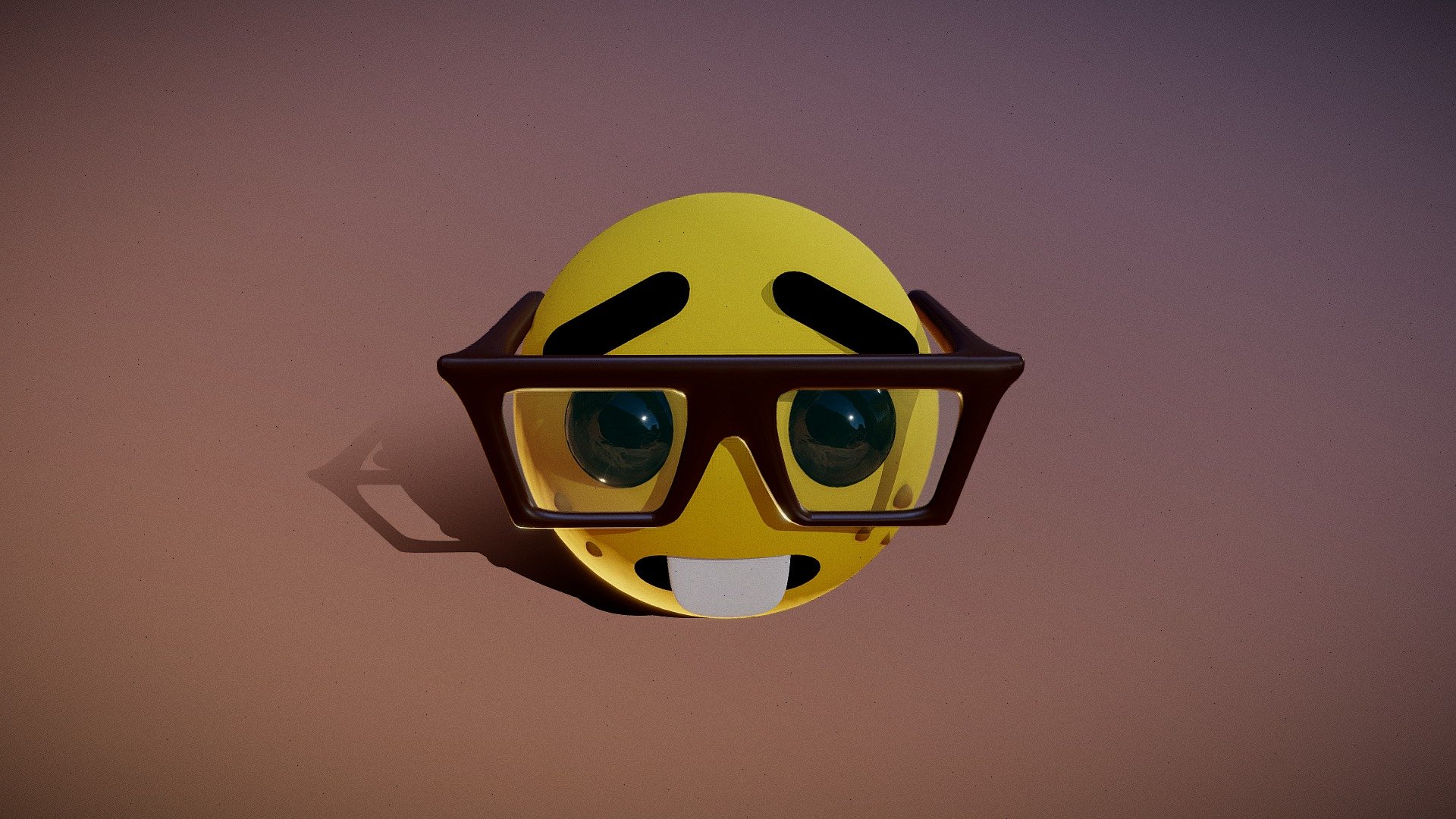 Nerd Face Emoji basic - Download Free 3D model by Sulfuric Arts ...