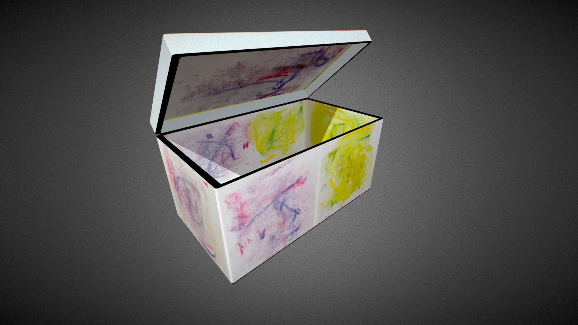 Painted Box - Download Free 3D model by easellease [fdc0504] - Sketchfab