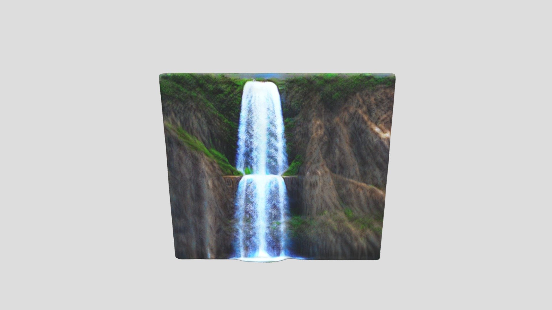 Bbb980c39c28_A_waterfall_in_a_mountain - Download Free 3D model by ...