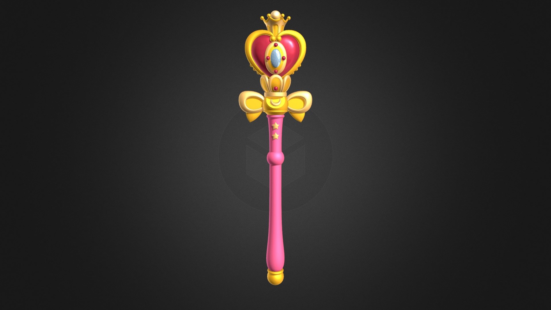 Spiral Heart Moon Rod | Sailor Moon - Download Free 3D model by Razy ...