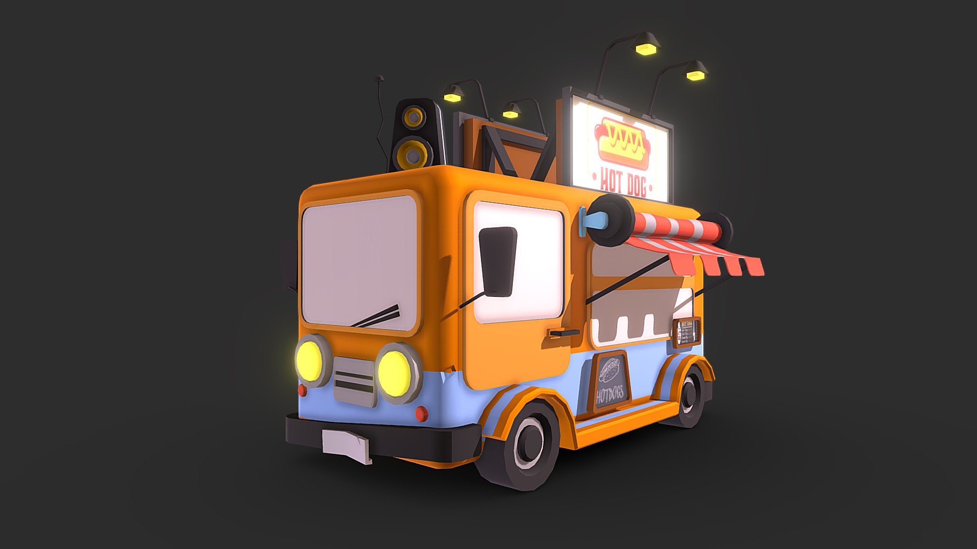 Food Truck - 3D model by hirairmak [fdc2b20] - Sketchfab