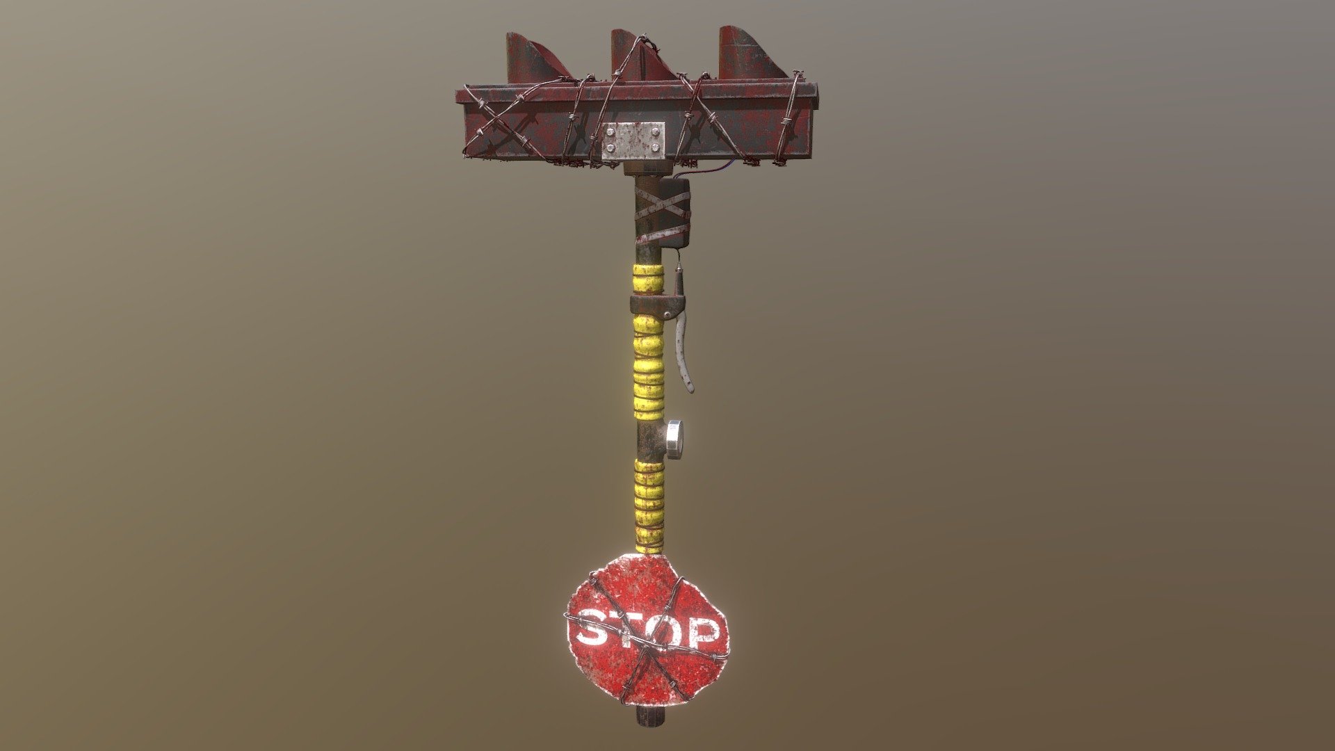 3D Post-Apocalyptic Weapon - 3D model by RTT2143 [fdc2ede] - Sketchfab