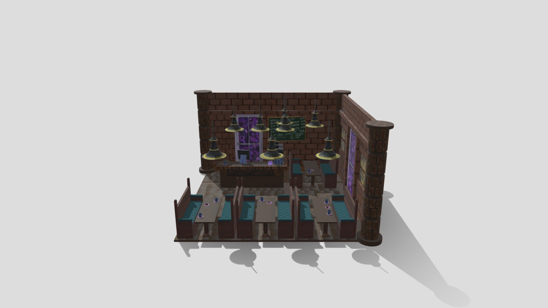 Cafe - Level Design - 3D model by JustinRhaySamson [fdc3513] - Sketchfab