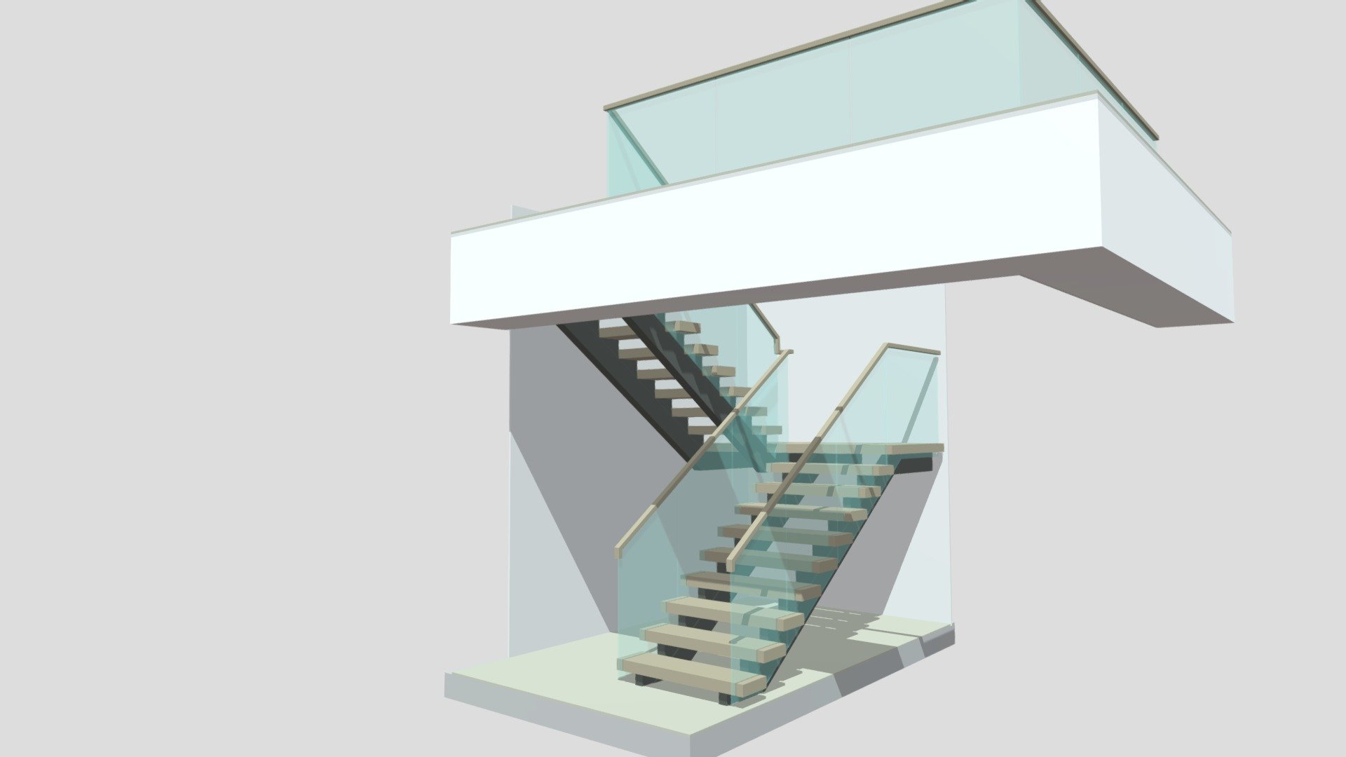 Interior Glass Railing - Schwartz - Download Free 3D model by ...