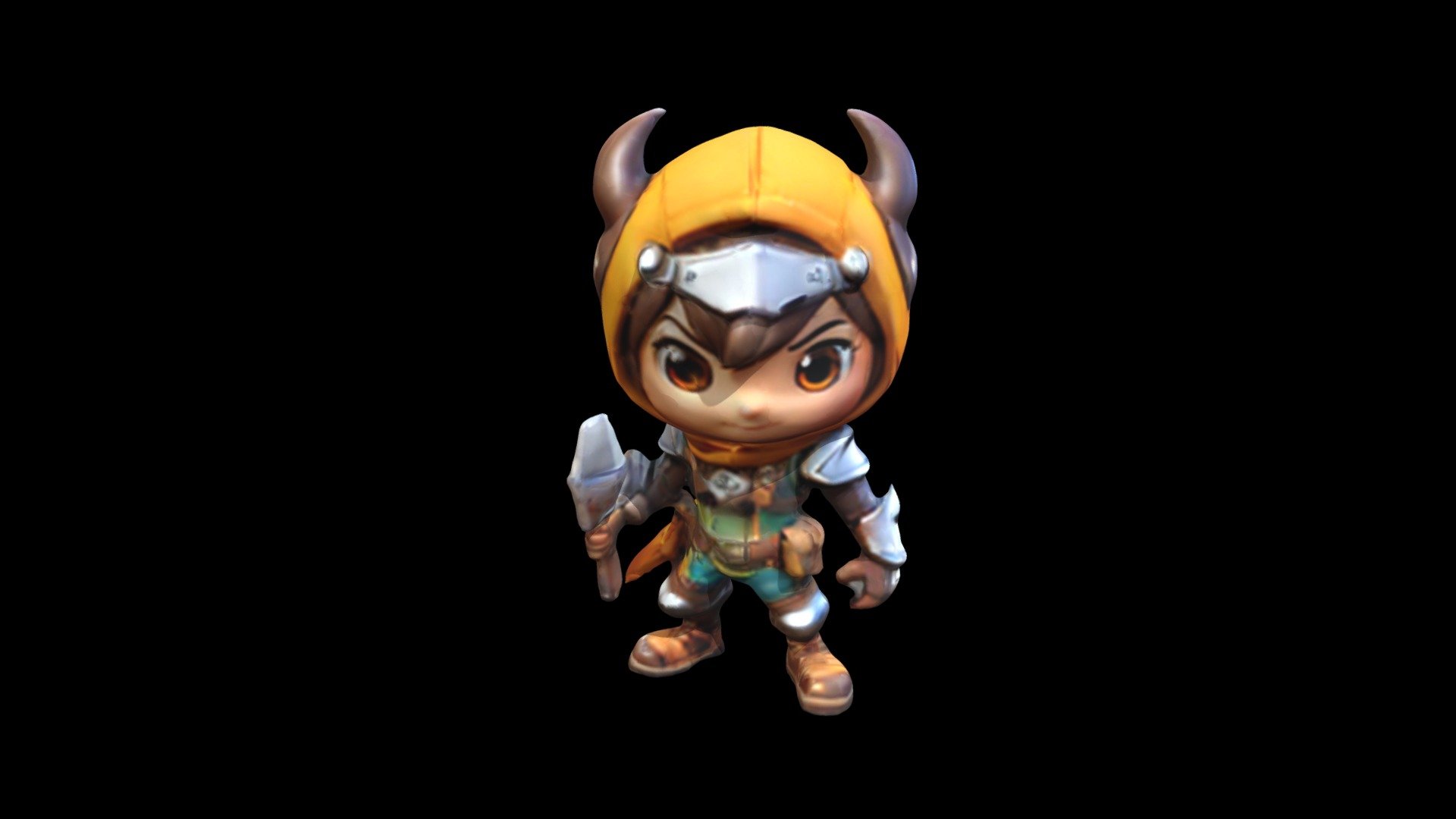 An illustration of a brave action figure - Download Free 3D model by ...