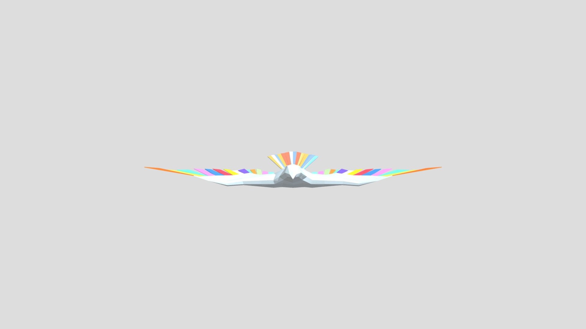 Coloured "Origami" Bird - 3D model by aanselmi [fdcbb67] - Sketchfab