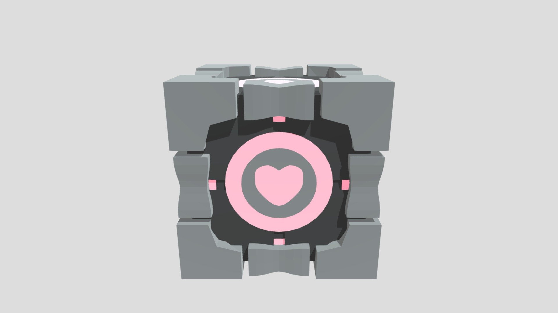Aperture Science Weighted Companion Cube - 3D model by Egg Shellius ...
