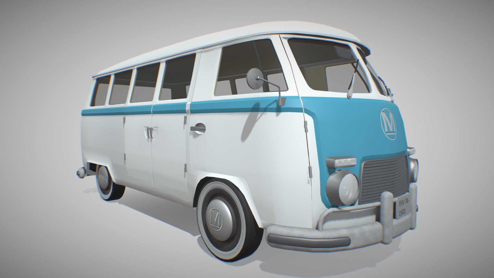 Vehicle - Minivan (Blue) - Buy Royalty Free 3D model by Mixall ...