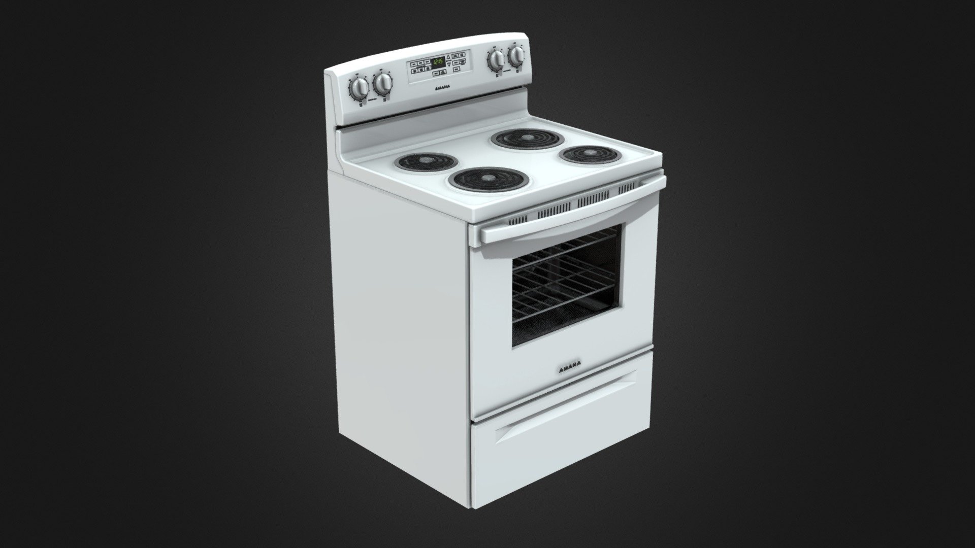 Amana Electric Range PBR - Buy Royalty Free 3D model by luxe3dworld ...