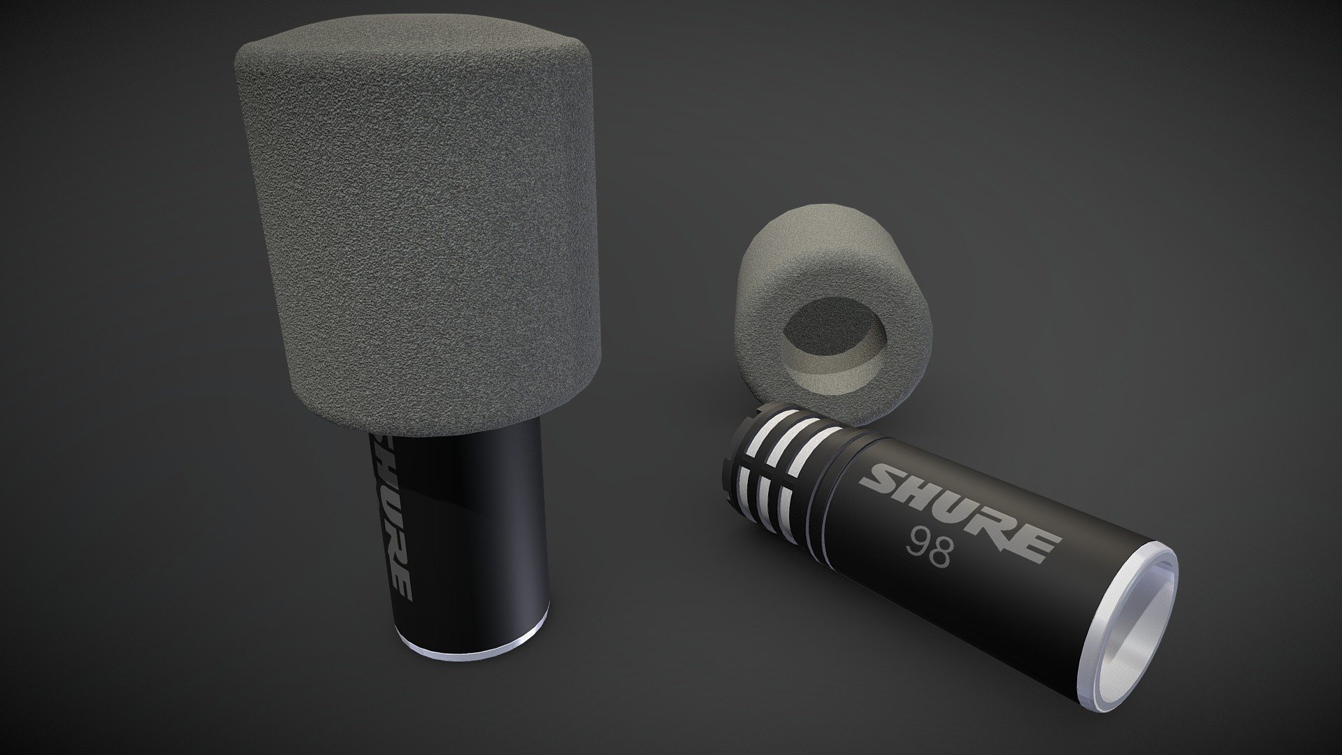 Shure SM98 Microphone - 3D model by Rusted Moon (@rusted-moon.com ...