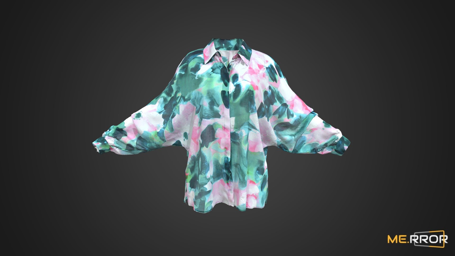 Green&Pink Chiffon Shirt - Buy Royalty Free 3D model by ME.RROR Studio (@merror) [fdda45b ...