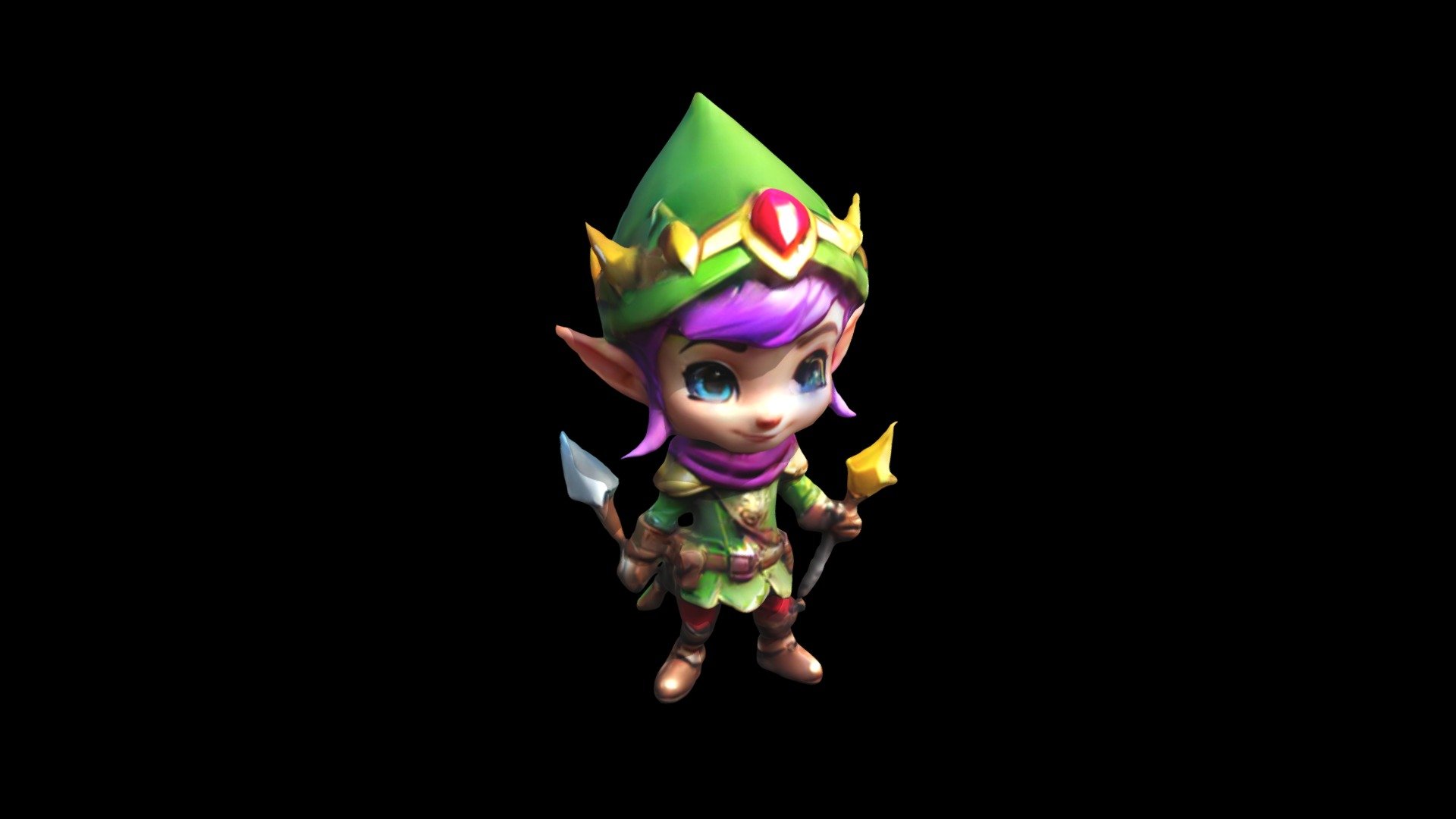 Ethereal Elfin The ethereal elf stands proudly, - Download Free 3D ...