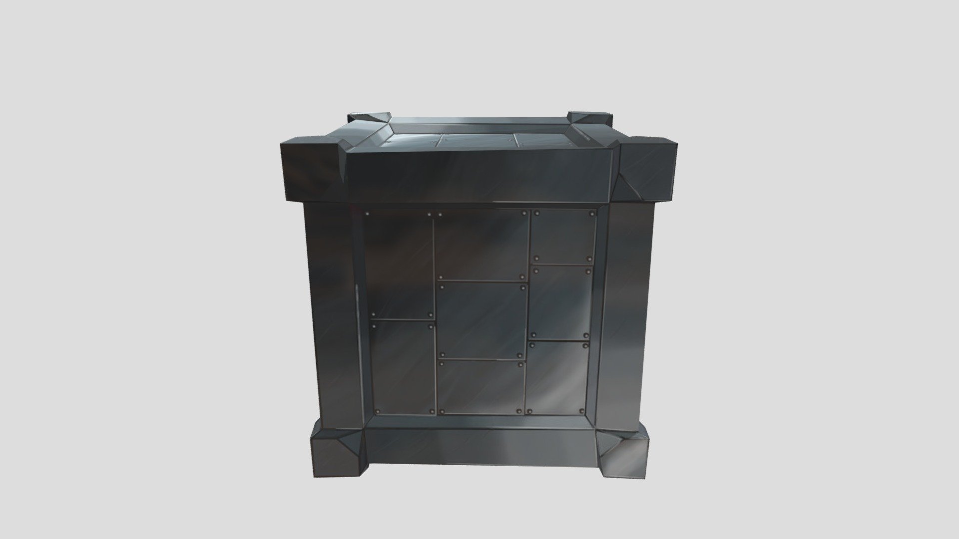 Stylised Metal Crate 3d Model By Fulcrum405 [fde16c9] Sketchfab