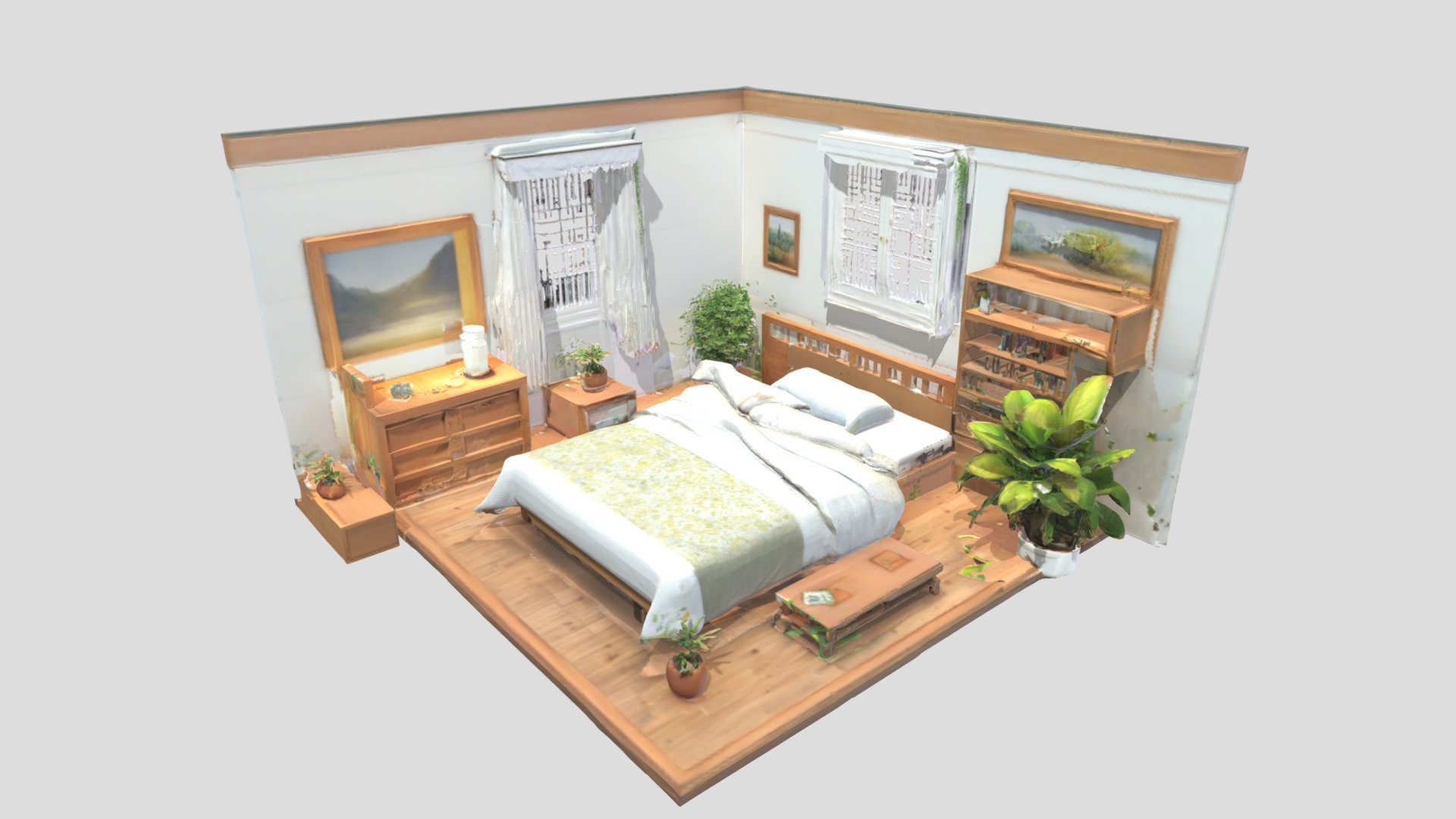 Cozy Isometric Bedroom - Download Free 3D model by Ar3Designer [fde5da5 ...