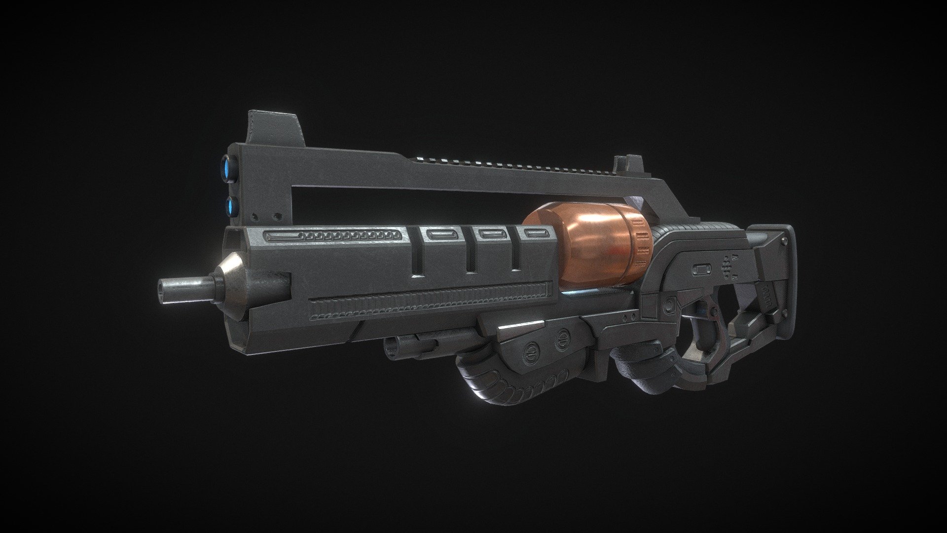 Pan Oceania HMG Infinity Sci-fi Weapon - Buy Royalty Free 3D model by ...