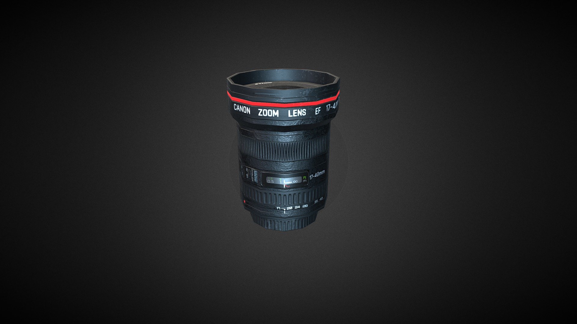 Canon EF Lens 17-40mm USM (Low poly) - Download Free 3D model by ...