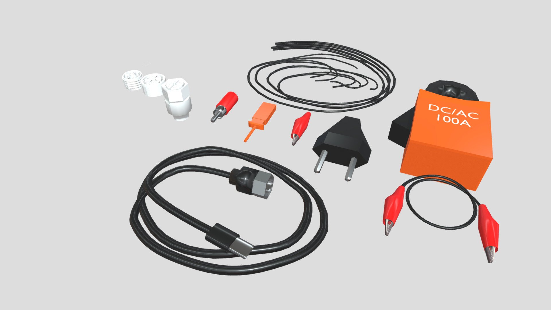 Connectors and Cables [assets lib] - Download Free 3D model by ...