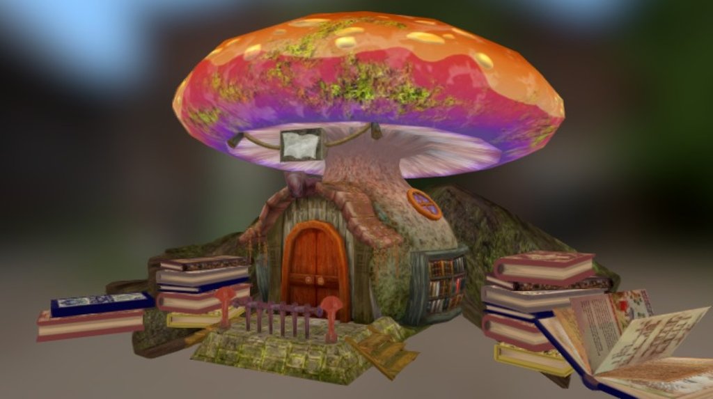 Magic Mushrooms Library - 3D model by anonion [fdf0f07] - Sketchfab