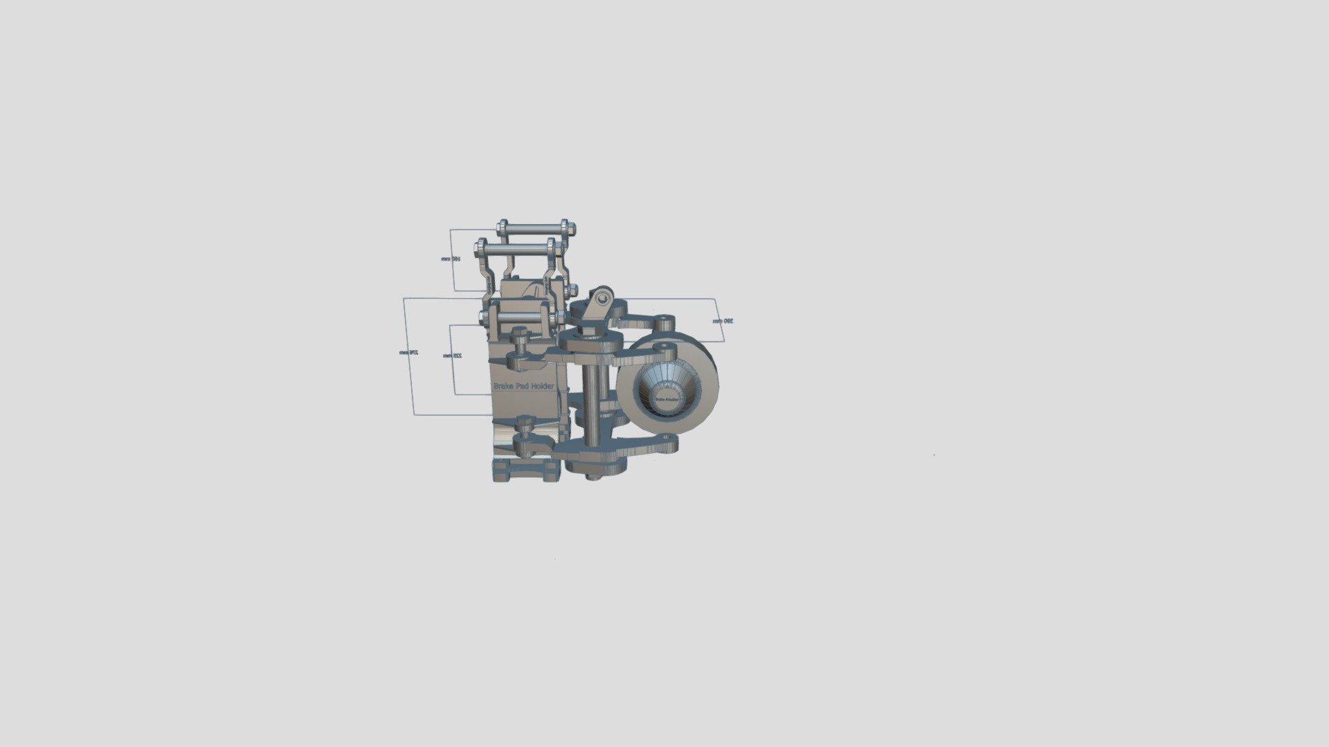 Brake Calliper Assembly and Brake Actuator LHB - 3D model by John Galt ...