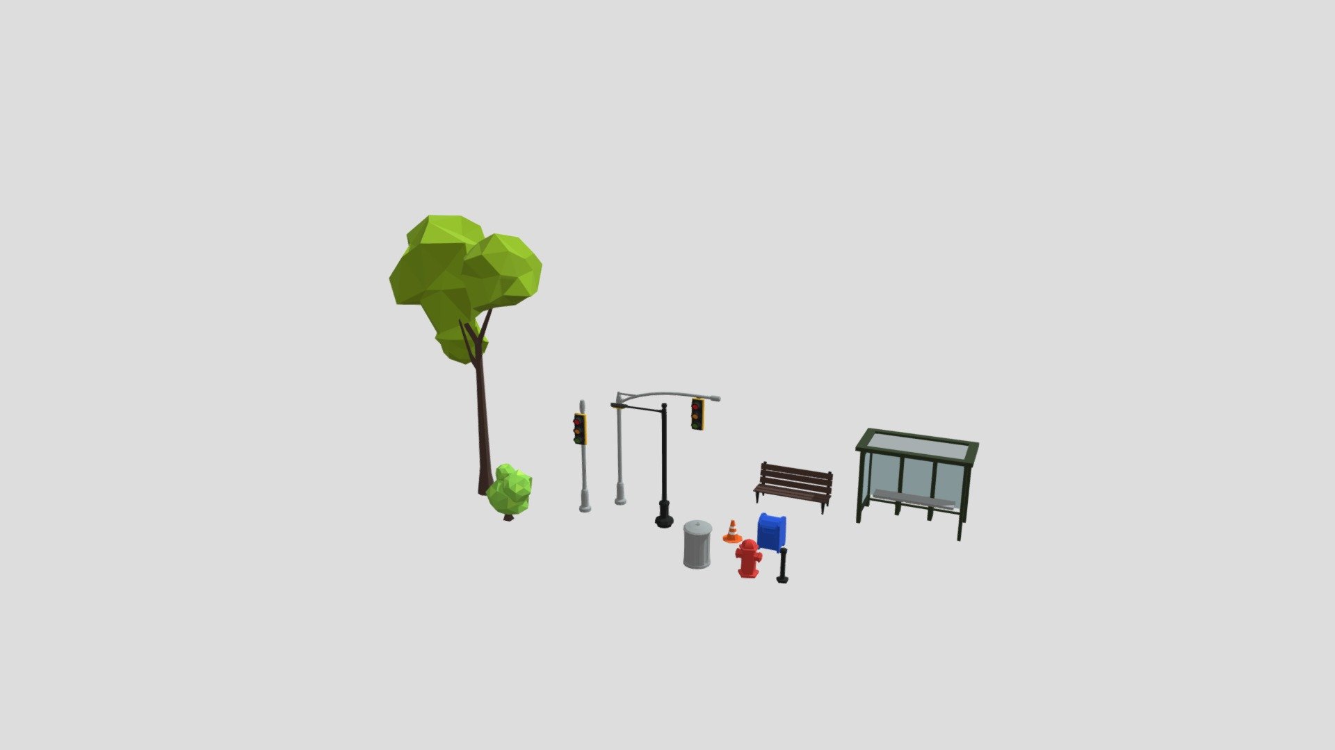 Low Poly Street Assets - 3D model by Kerem Biçer (@mr.harvester81 ...