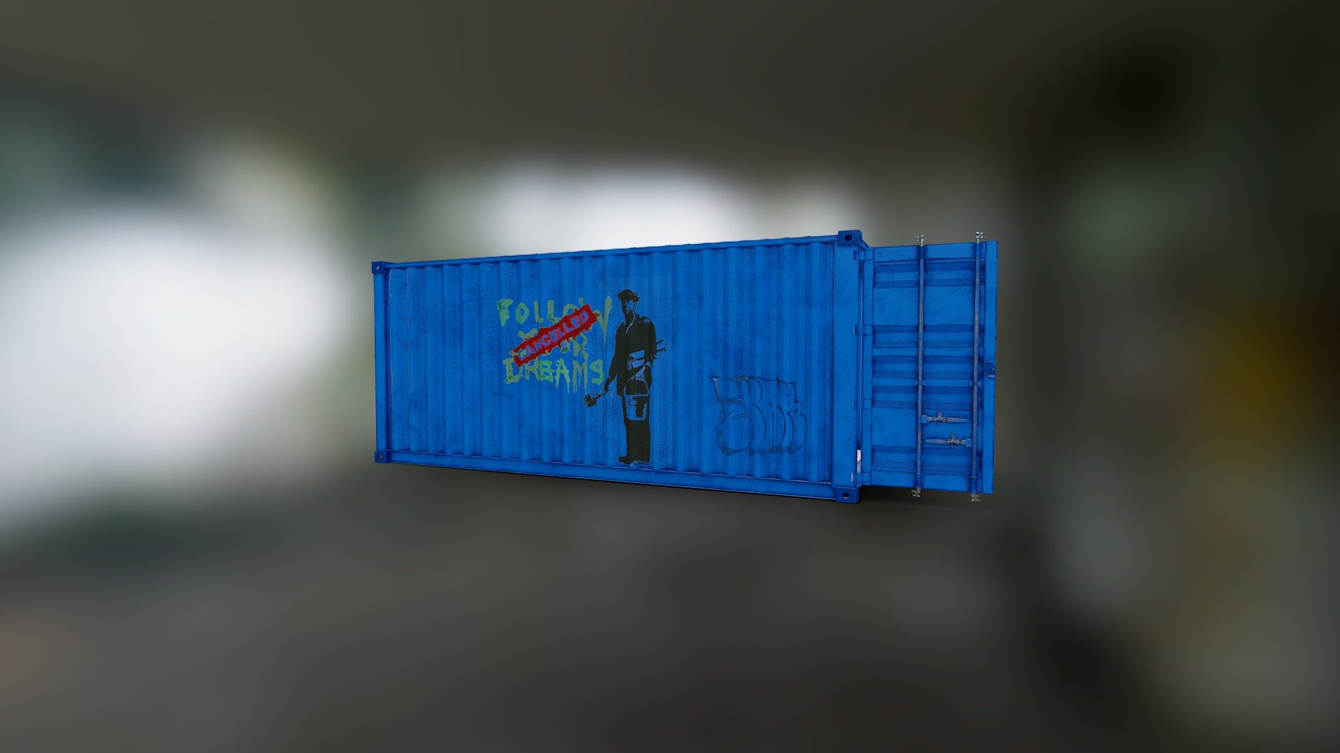 Graffiti Shipping Container - Buy Royalty Free 3D model by ...