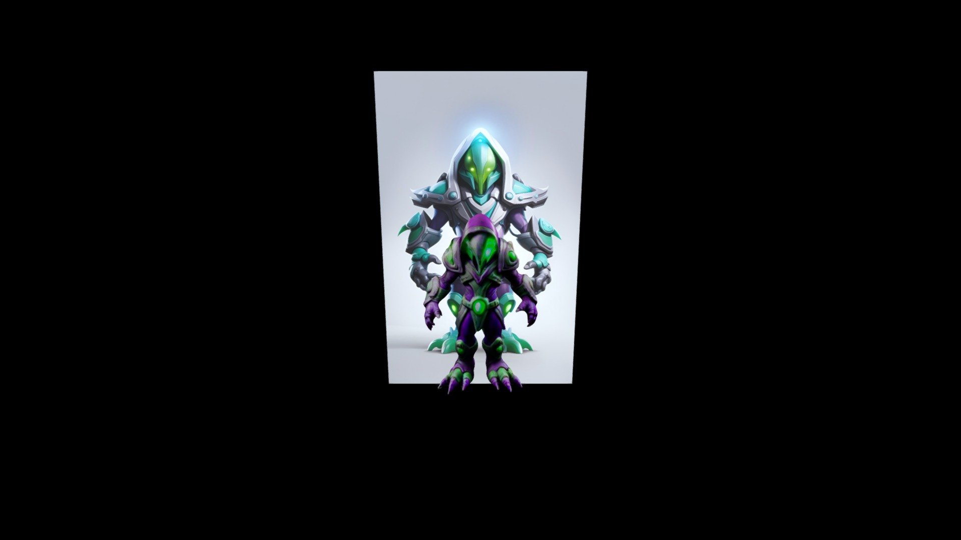 a close up of a robot with a hood on, dark cloak - Download Free 3D ...