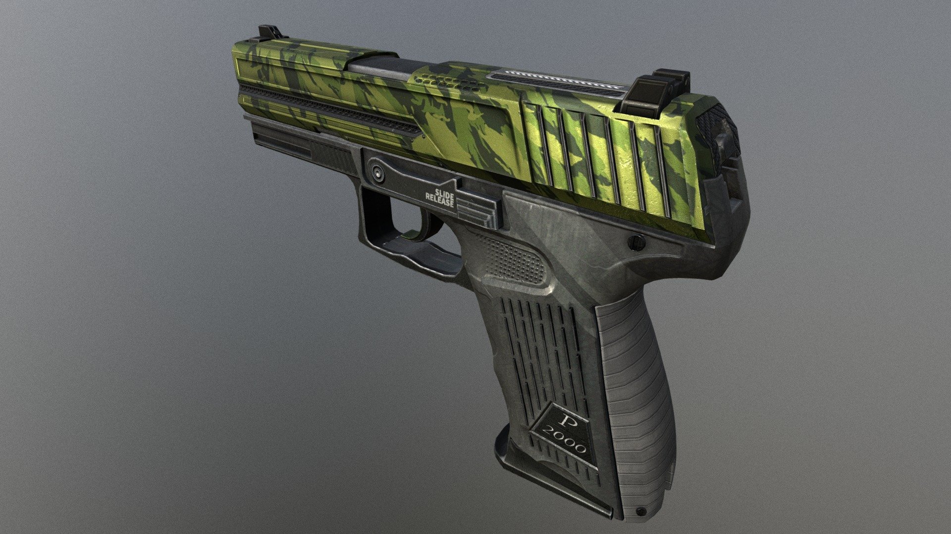 P2000 | Jungle Tiger - 3D model by sir [fe02879] - Sketchfab