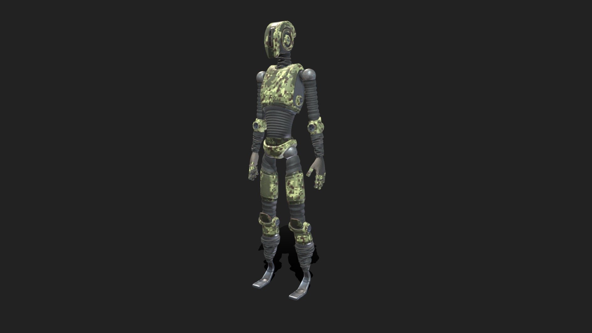 Humanoid Robot Digital Military Avatar - Buy Royalty Free 3D model by ...